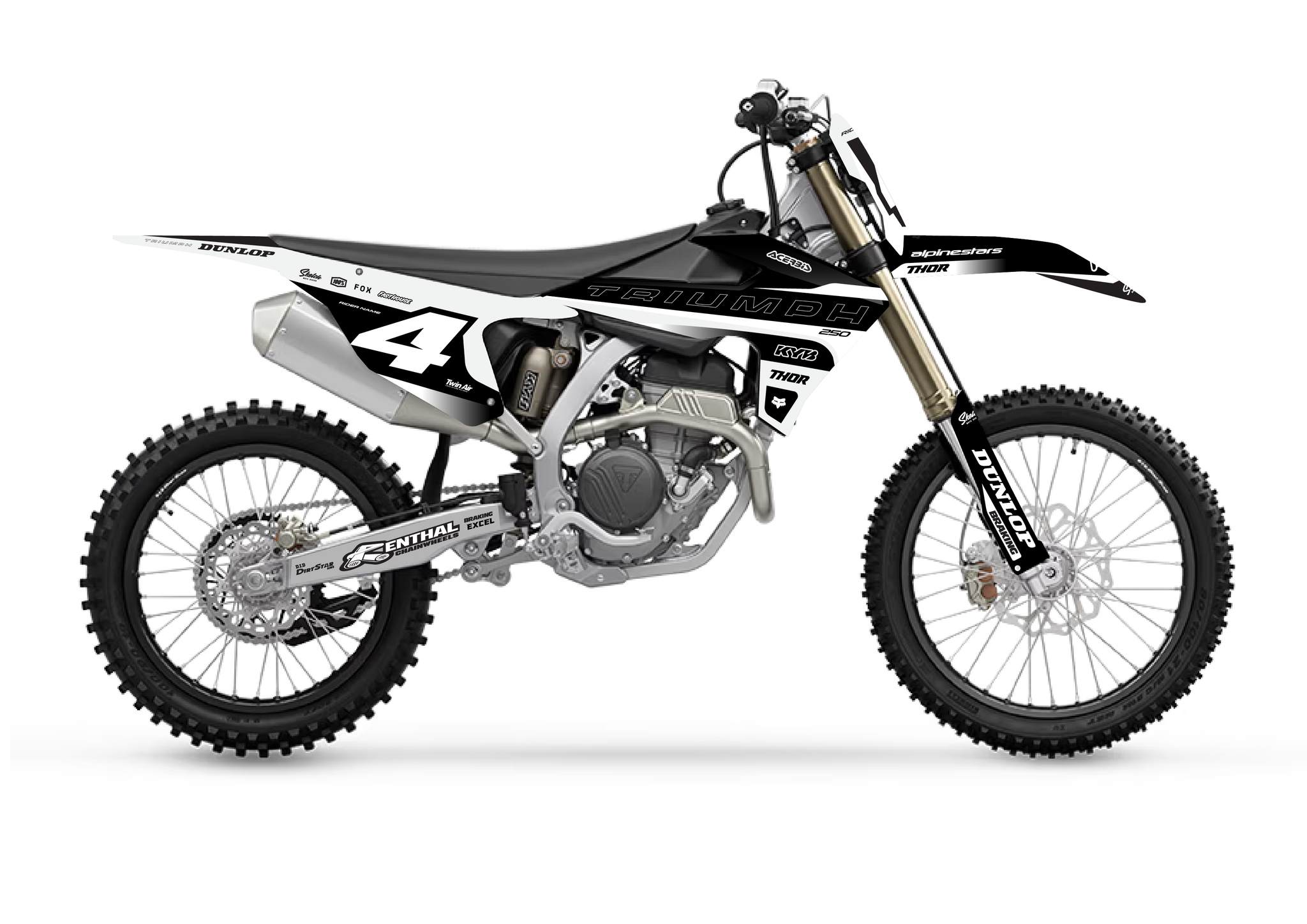 TRIUMPH GRAPHICS KIT - RENEGADE - WHITE – Sketch Moto Design